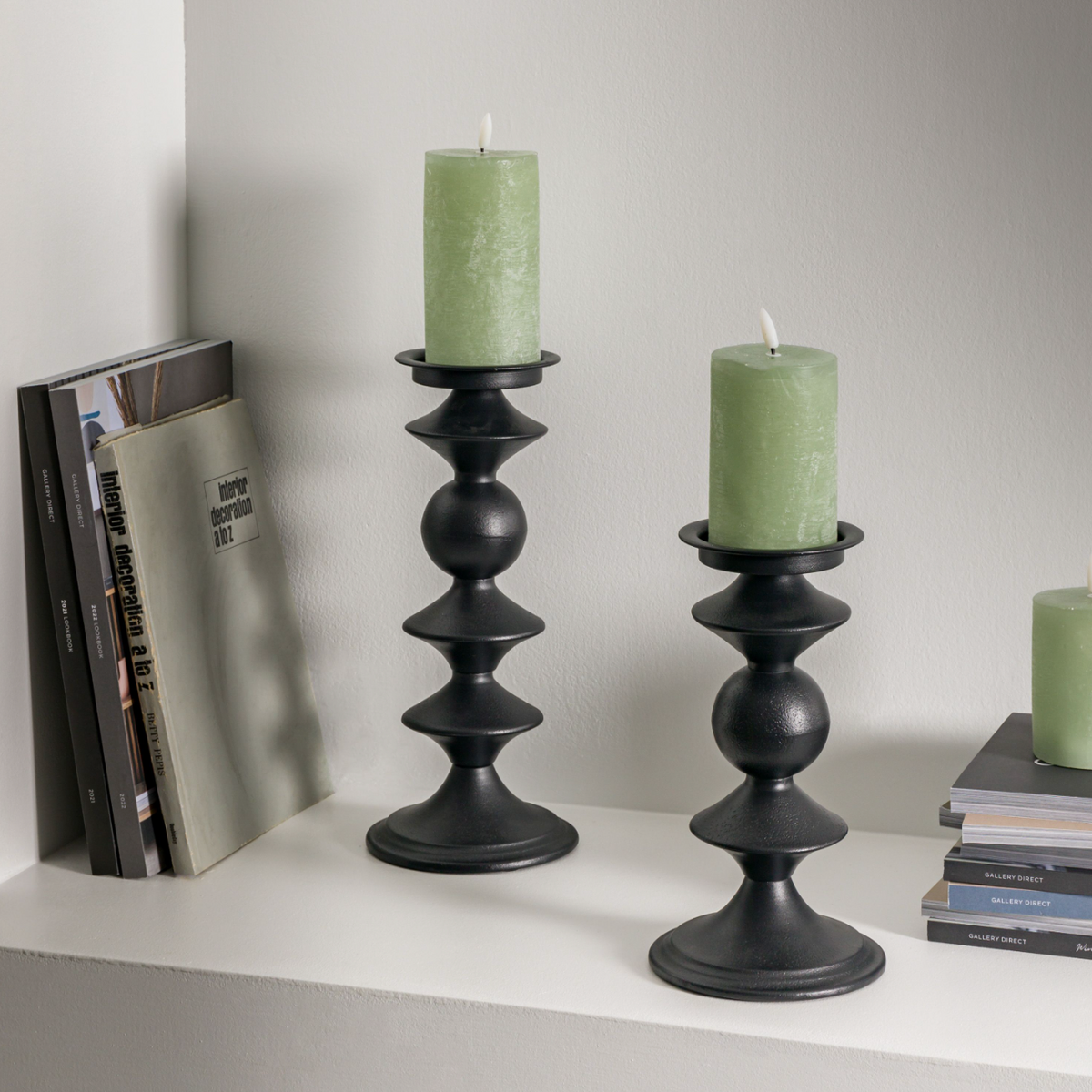 Black Classic Pillar Candlestick – McMillan Interior Designers NI